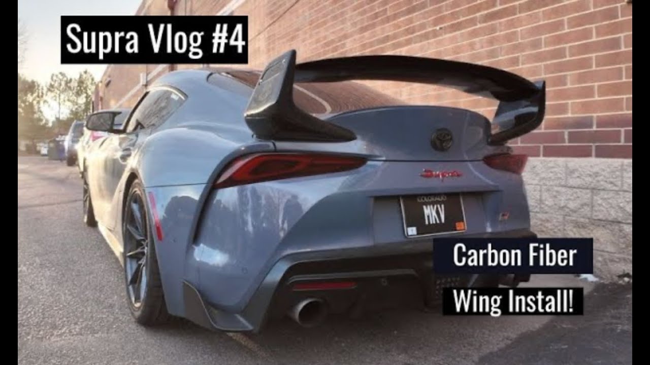 MKV Supra Carbon Fiber Wing Install! - YouTube
