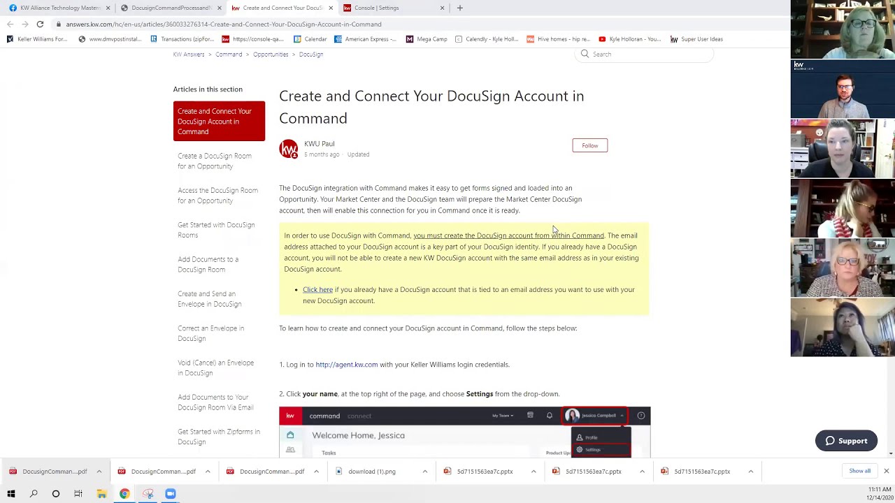 Docusign Training- December 14 2020 - YouTube