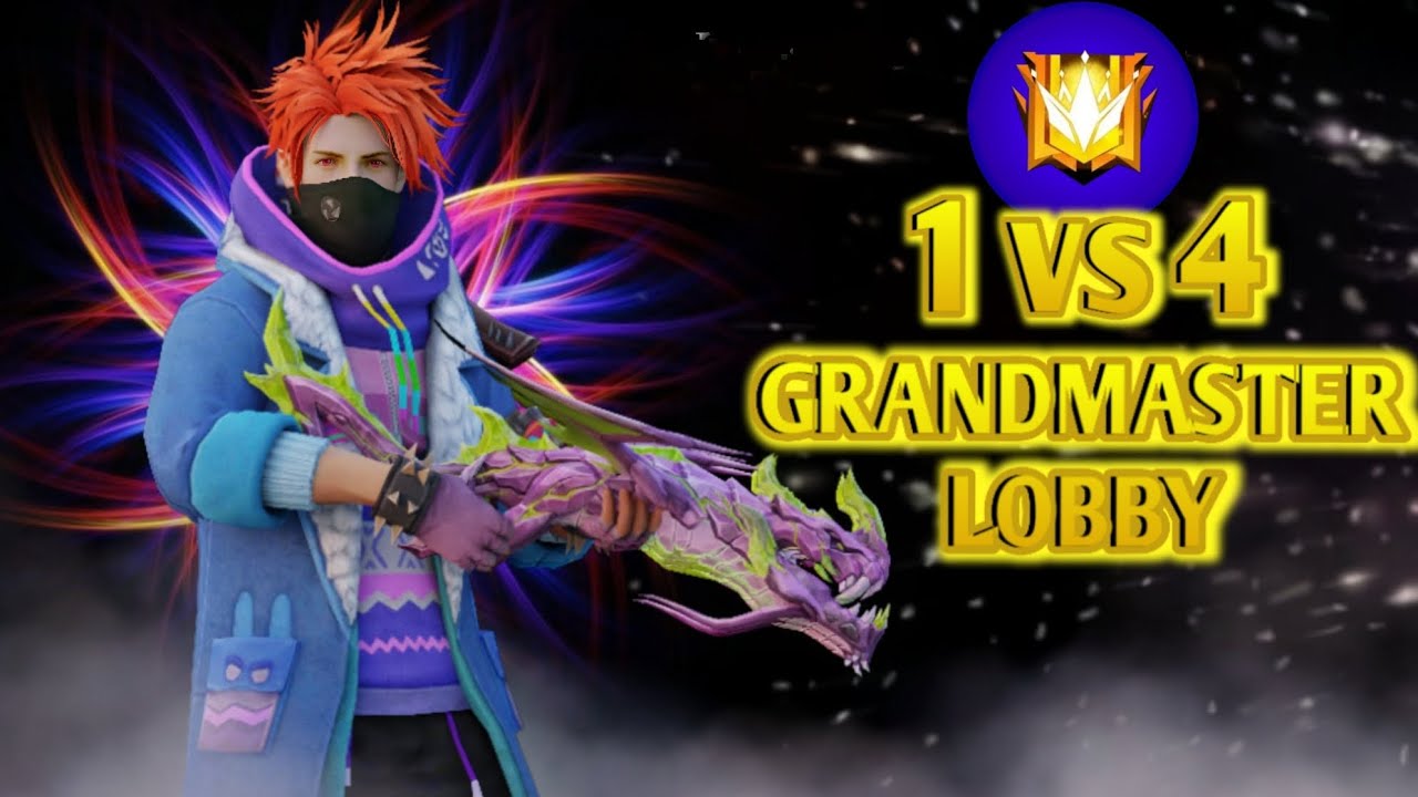 1 Vs 4 GRANDMASTER LOBBY 🤯 \\ OVERCONFIDENCE GAMEPLAY 🍷🗿 - YouTube