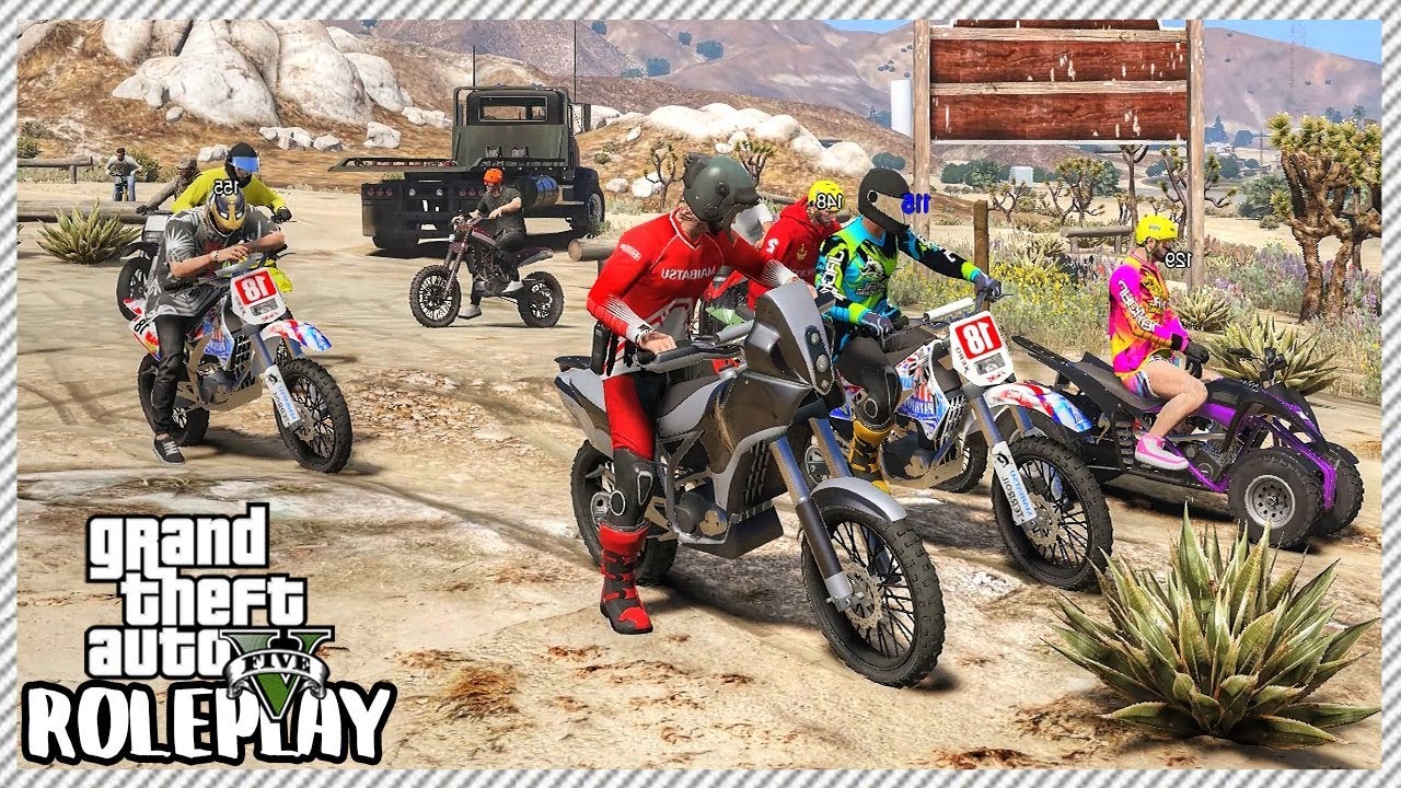 GTA 5 Roleplay - 20 Man Dirt Bike Downhill Race Wipeout | RedlineRP ...