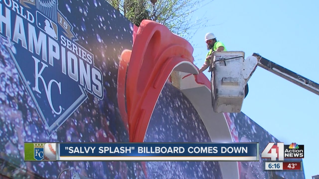 "Salvy Splash" billboard comes down - YouTube