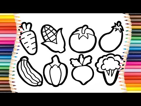Set of Vegetables. How to Draw Vegetables. - YouTube