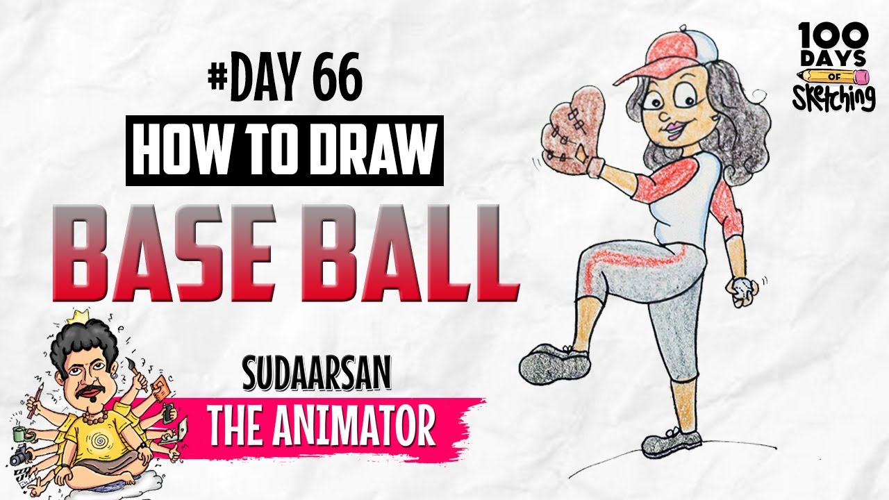 Base Ball Drawing | Day 66 | #100daysofsketchingchallenge | #art ...