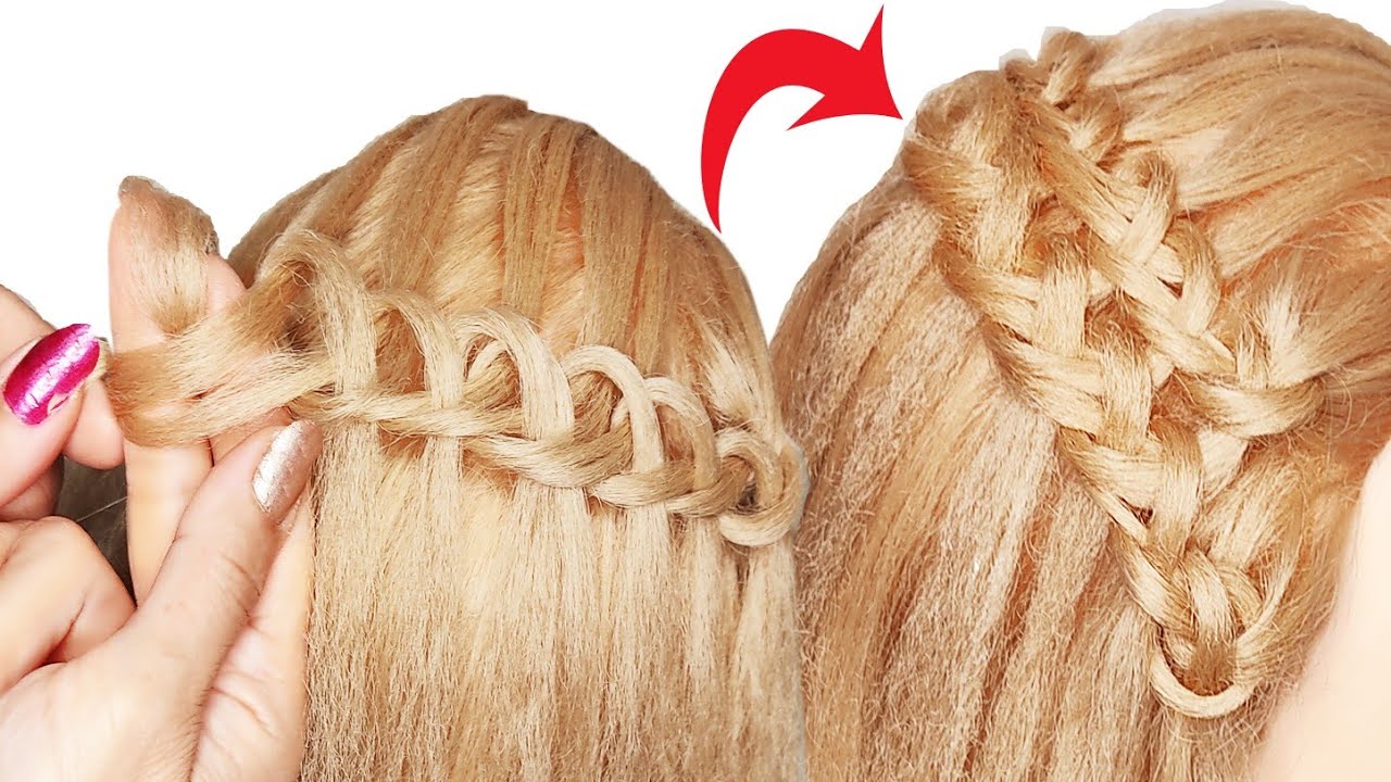 Double cascade hairstyle with two easy locks ️Doppelte Kaskadenfrisur ...