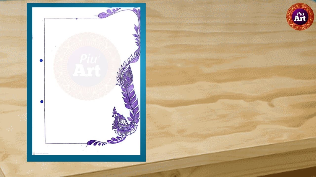 Peacock Border Design 🦚 new|Project Work Designs |Frontpage Design 🙂 ...