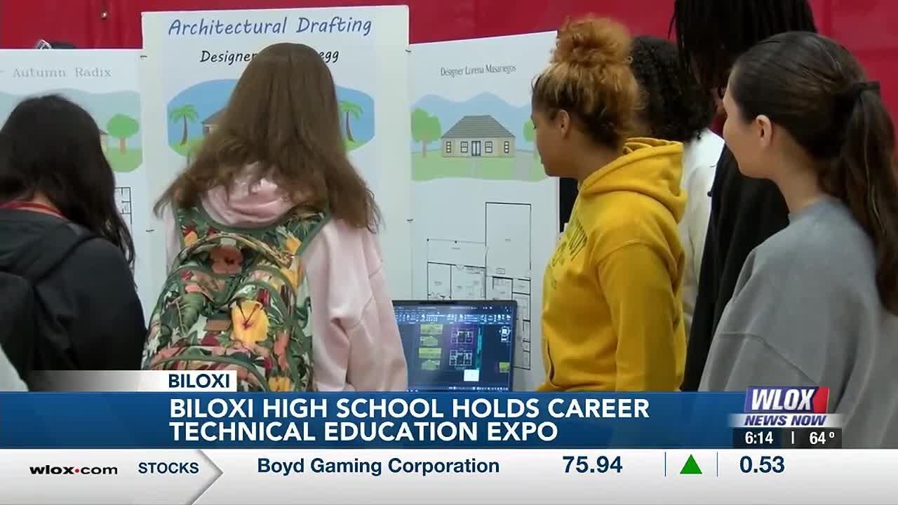 Career fair at Biloxi High exposes students to potential jobs - YouTube