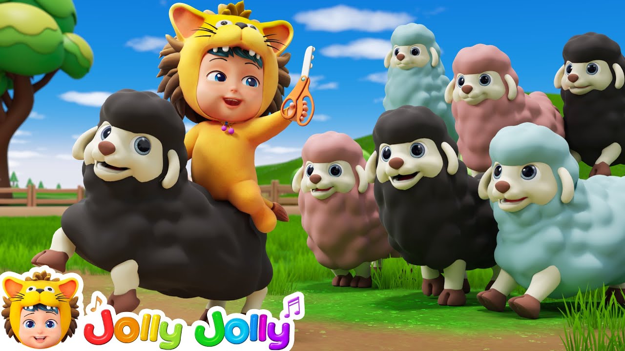 Baa Baa Black Sheep + More | Harvest sheep's Wool | Jolly Jolly - Kids ...