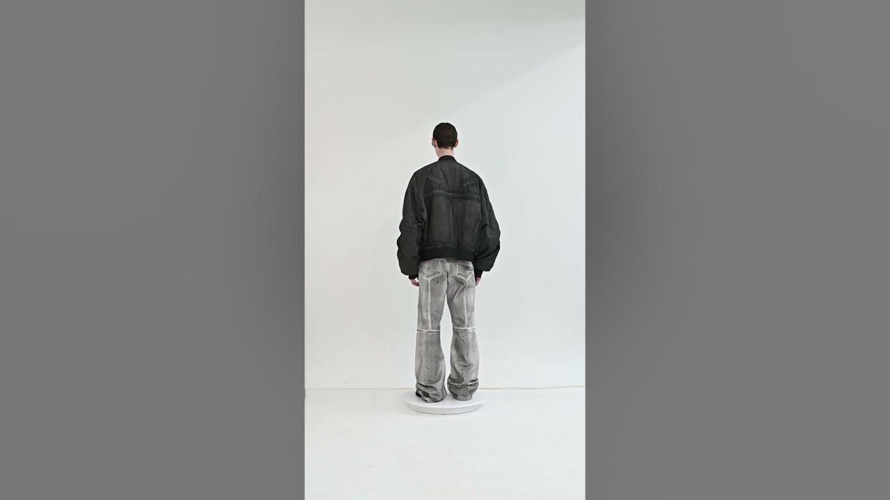 DNSR 오버 다이드 MA 1, 더티 바이커 코팅 데님 팬츠 - YouTube