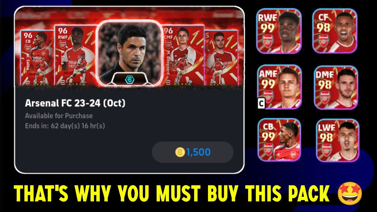 That's Why You Must Buy This Arsenal FC Club Pack 🤩 | eFootball 24 ...