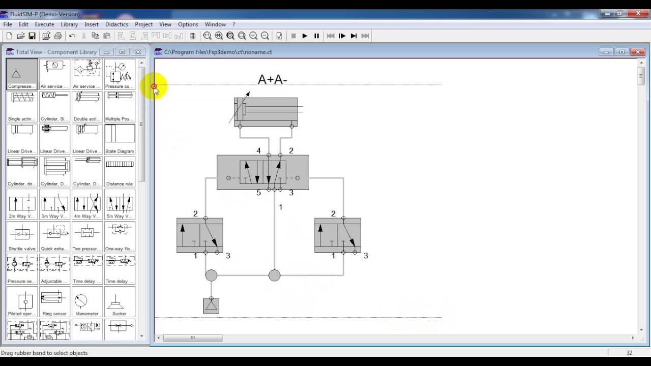 นิวแมติกส์ Part1 A+A FluidSIM - YouTube