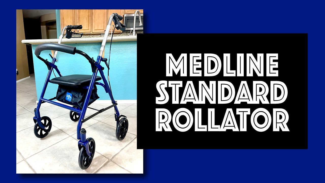 Medline Steel Folding Rollator Walker Review - YouTube