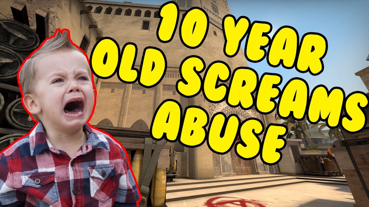 10 Year old kid screaming abuse in CS:GO - YouTube