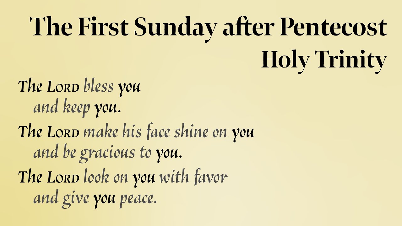 Trinity Sunday -- Numbers 6:22-27 - YouTube