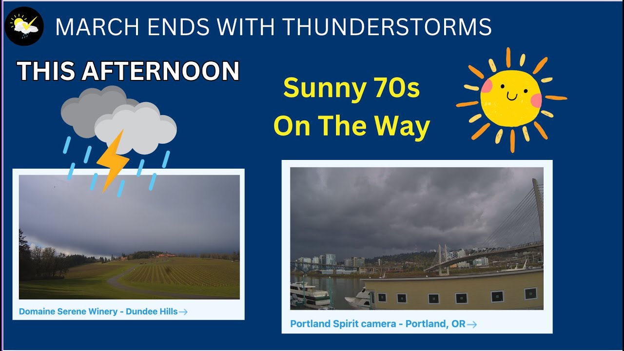 Portland Thunderstorm Update / Warming 7day - YouTube