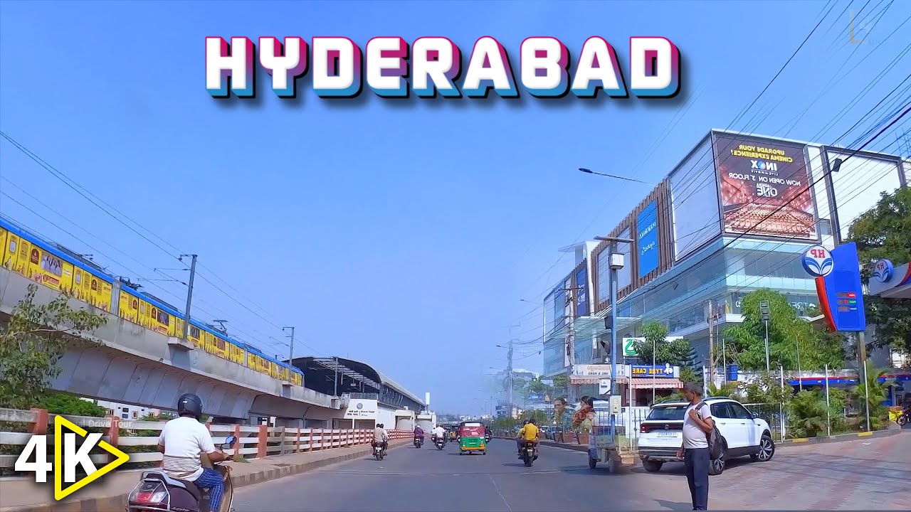 Hyderabad City Tour - Moosapet, Balanagar, Kukatpally road || 4k Drive ...