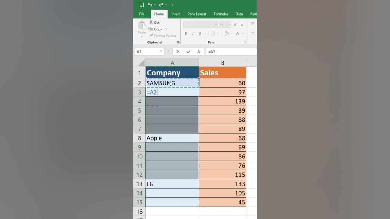 Smartly Fill Blank Rows In Excel Excel Shorts Trendingshorts Courseadda Youtube