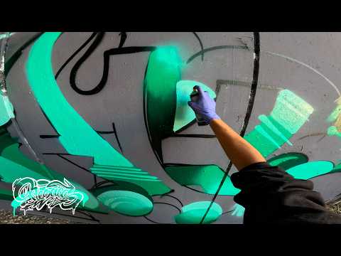 💧 Green & Orange COLOR COMBO Graffiti Letter In The TUNNEL 💧 [ Resaks ]