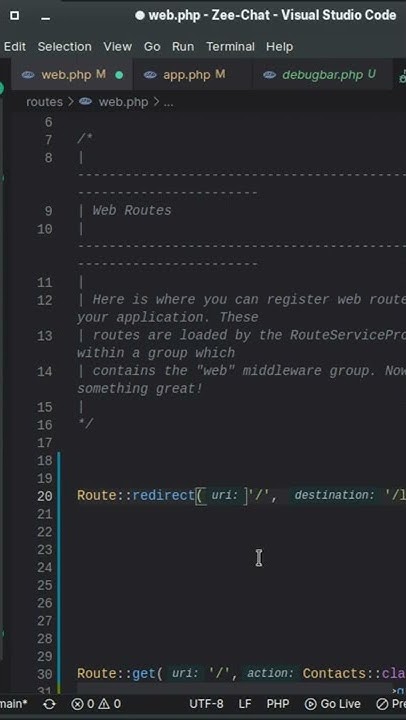 Another Laravel useful trike | redirect from route ?? controller #shorts - YouTube