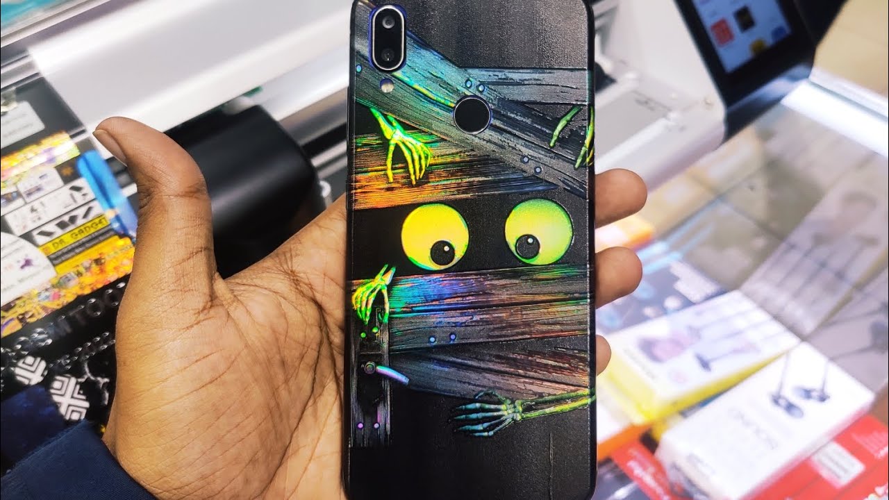 Mobile Phone Back Sticker Cutting||Redmi Note 7 ||Dr.Gadget - YouTube