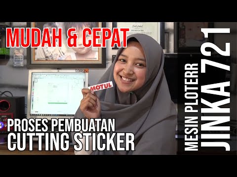 Proses Pembuatan Cutting Sticker Menggunakan Mesin Ploter JINKA 721 | By PKL DSCR Multimedia 2021