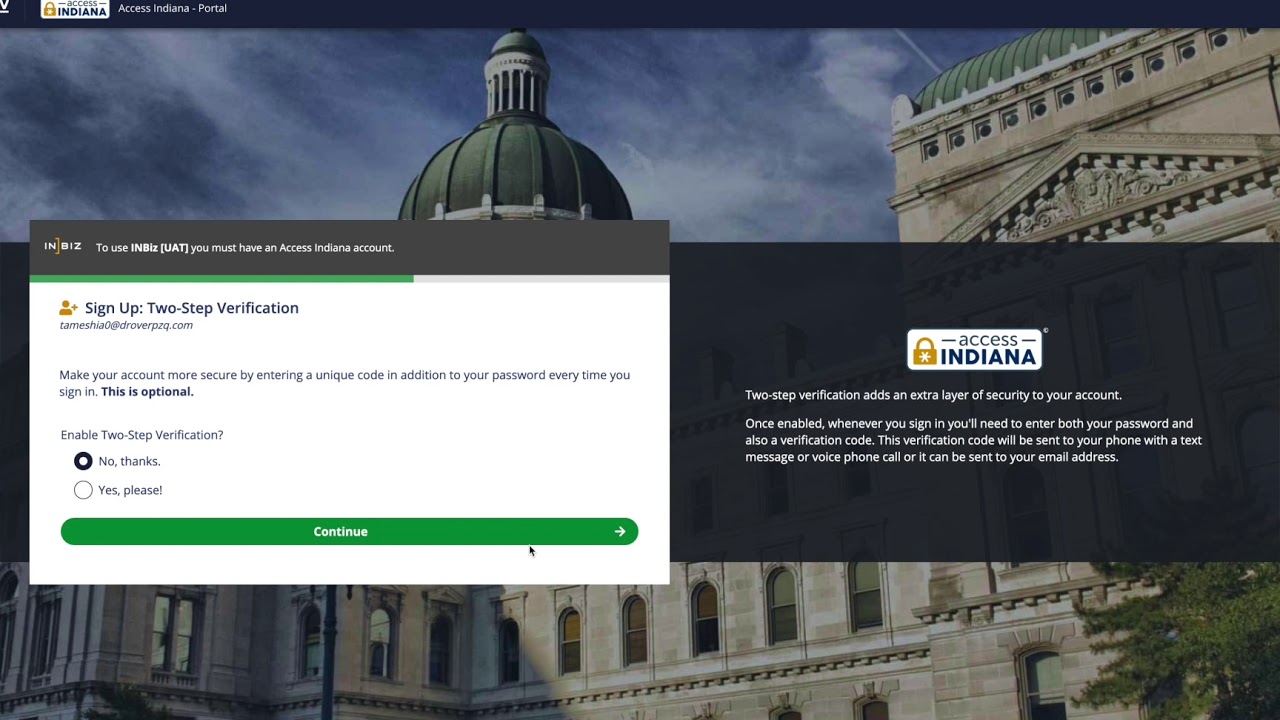 INBiz – Login using the new Access Indiana platform - YouTube