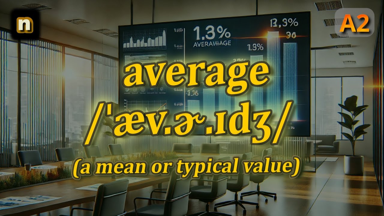 [n] Average meaning (a mean or typical value) with 5 examples - YouTube
