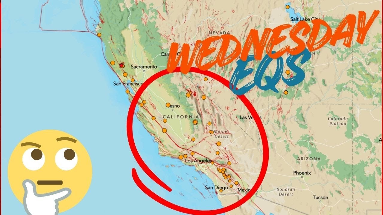 Earthquake activity increasing in Southern California today. Wednesday ...