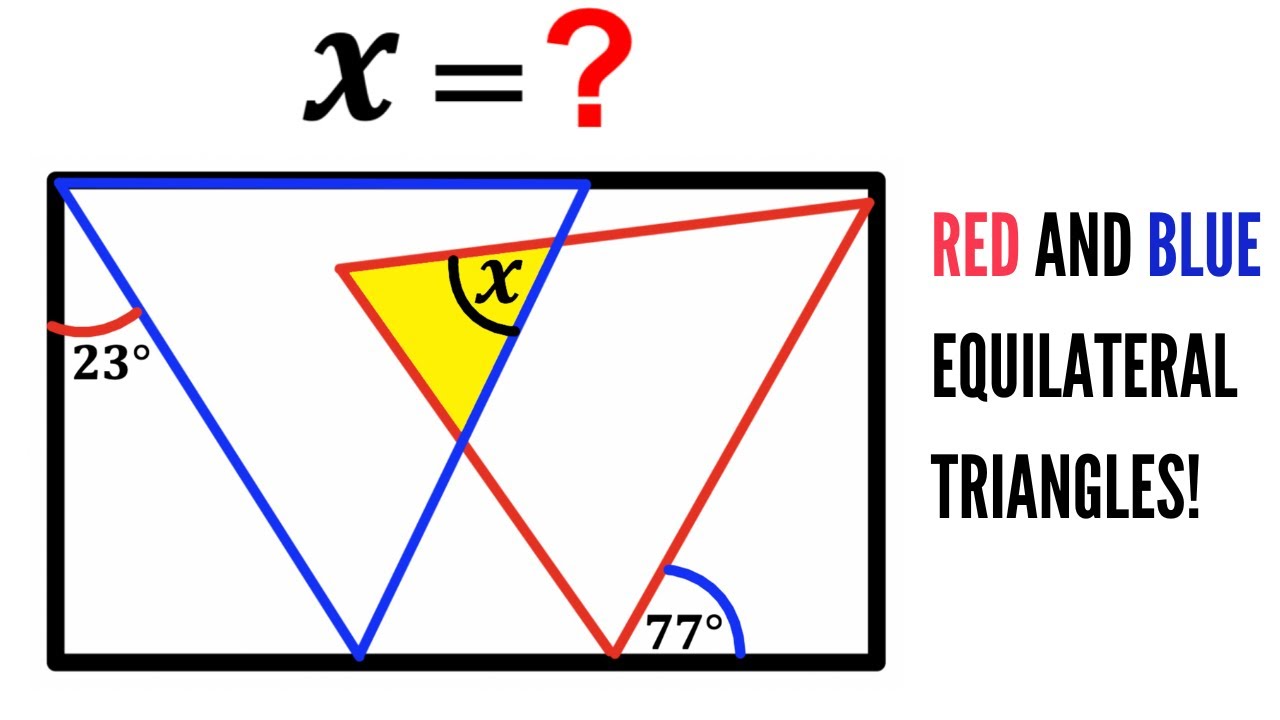 Can you find the angle X? | (Chasing angles) | #math #maths | #geometry ...