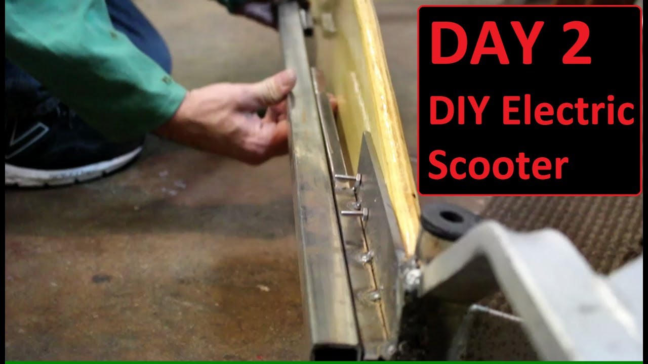 DIY electric scooter build - Day 2 - 1-2-2017 - Frame made - Brakes ...