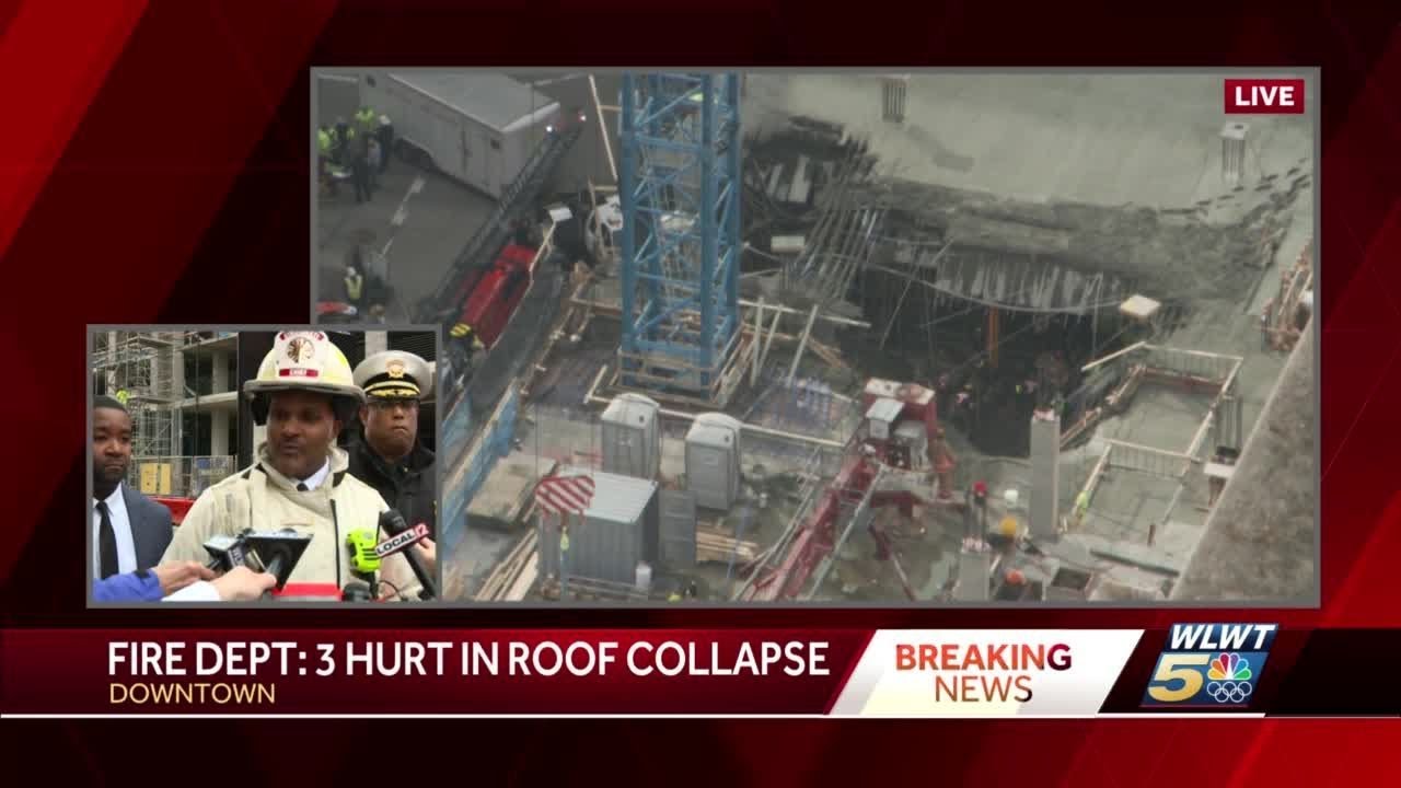 Rescue crews: At least 3 wounded after partial building collapse - YouTube