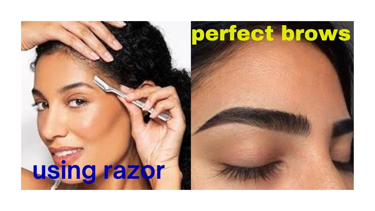How to shape Eyebrows using Razor// Tutorial for beginners - YouTube