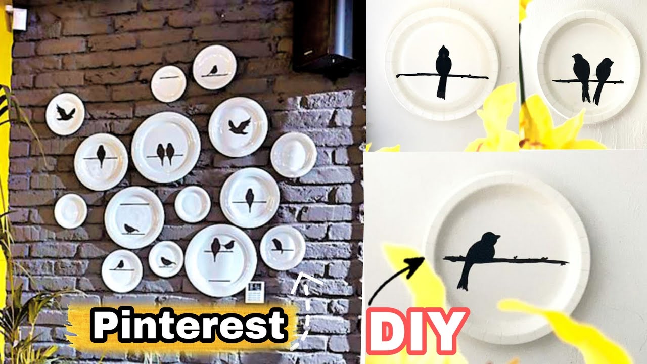 Pinterest Inspired Bird Wall Decor Using Paper Plate | Diy Paper Plate ...