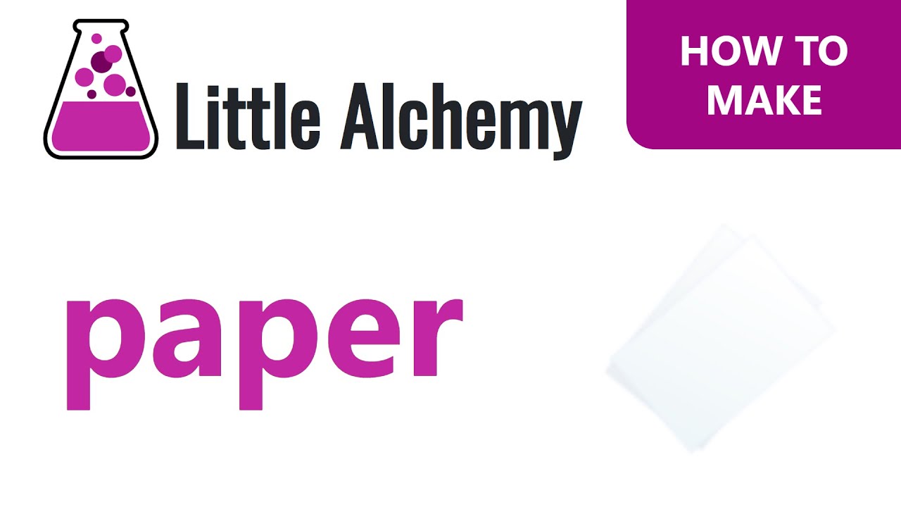 How To Make Paper In Little Alchemy YouTube How To Make Paper In Little Alchemy YouTube