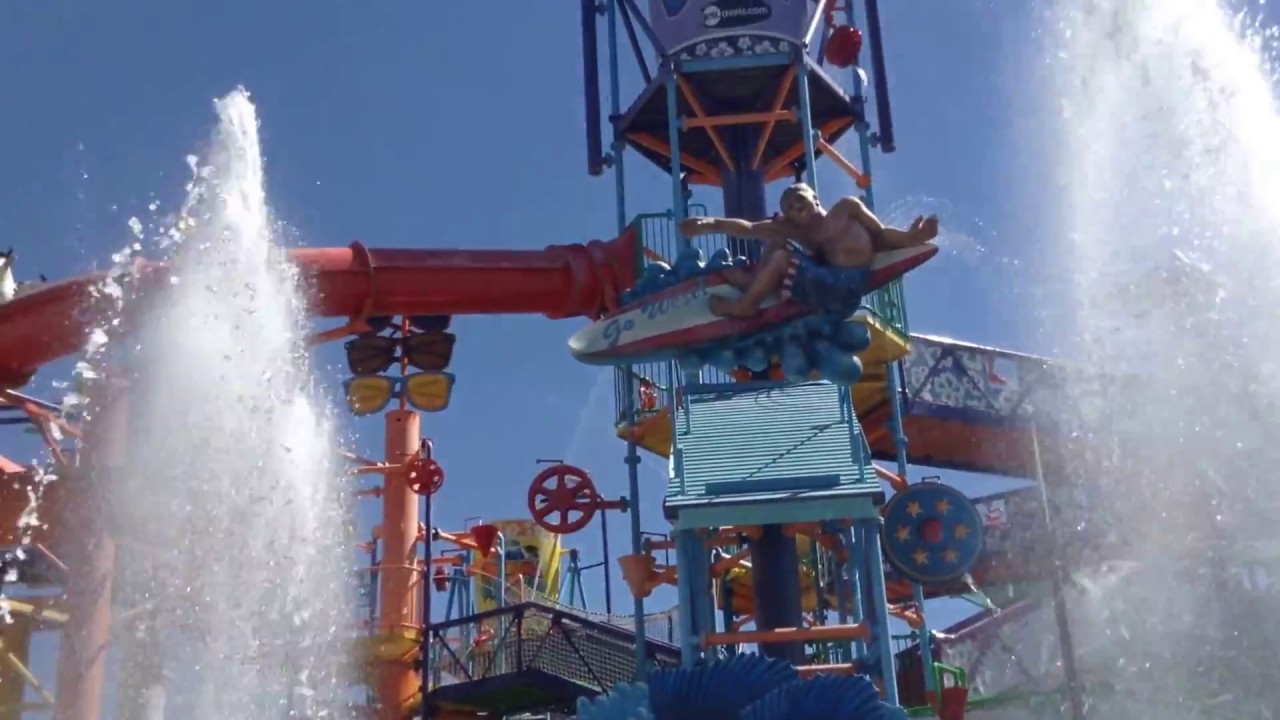 Purple Tipping Bucket at Cowabunga Bay - YouTube