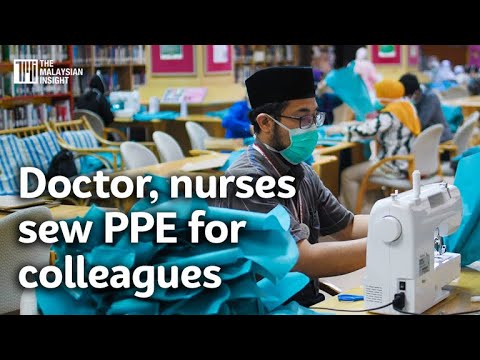 Doctor, nurses sew PPE for colleagues - YouTube