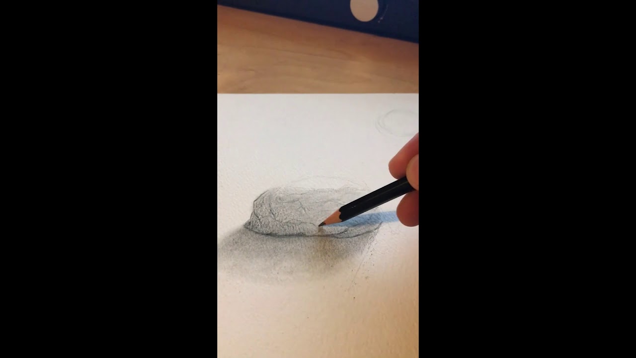 Simple Rock Drawing & Shading - YouTube