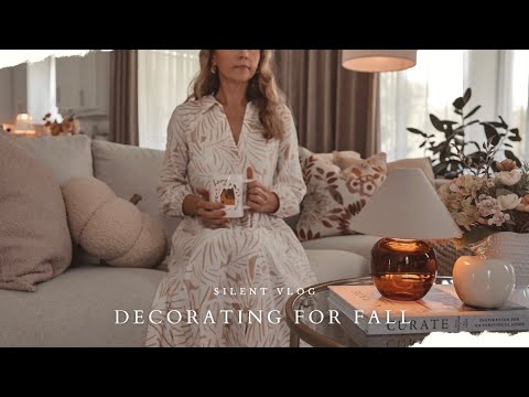 Fall Decorate With Me 2026 🍂☔️Cozy Rainy Day at Home | Simple & Elegant Autumn Decor | SILENT VLOG