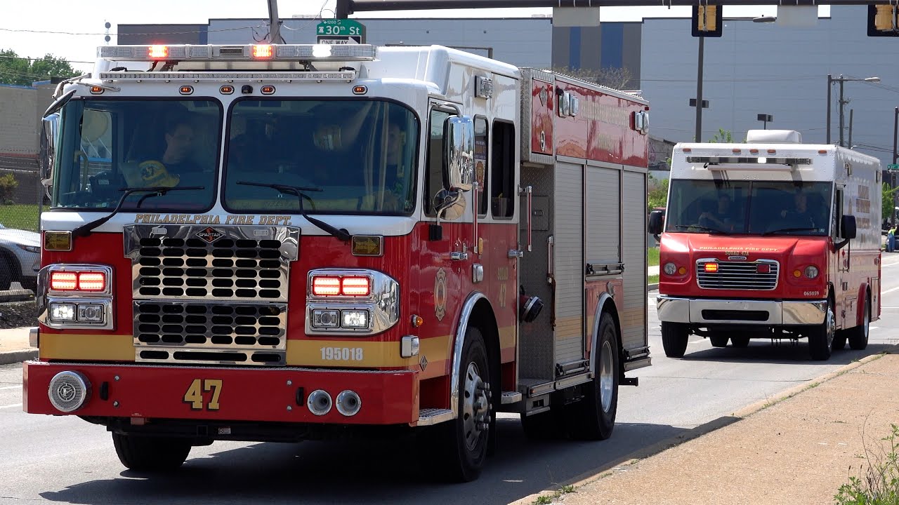 Philadelphia Fire Department Squad 47 & Squad 47A Responding - YouTube