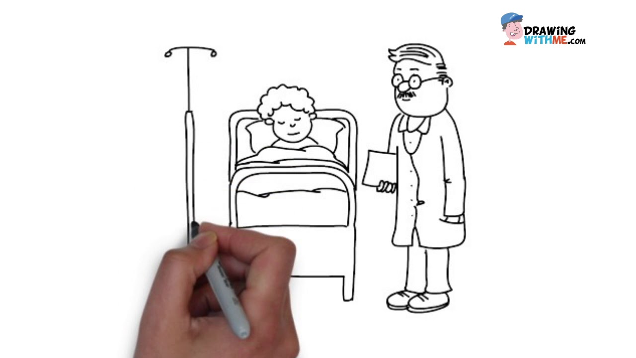 HOW TO DRAW A DOCTOR, Cara menggambar dokter, - YouTube