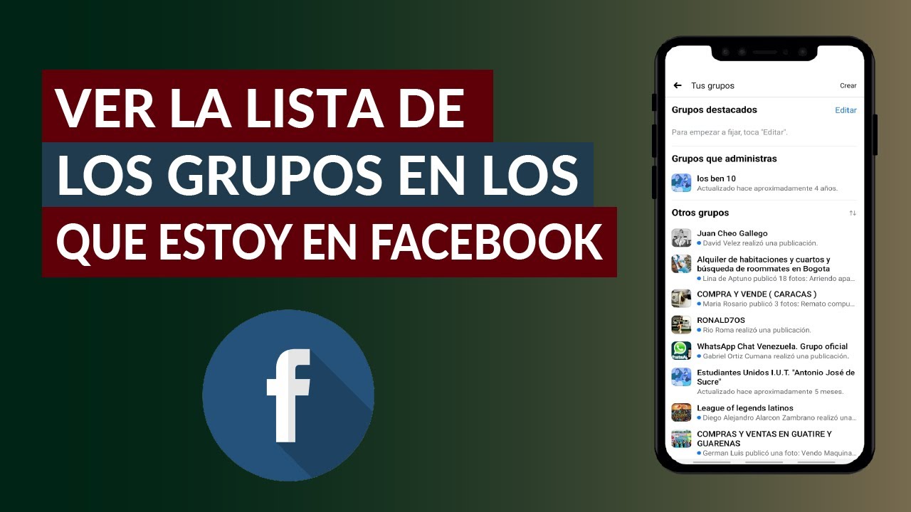 Cómo Saber y ver la Lista de los Grupos en los que Estoy en Facebook ...