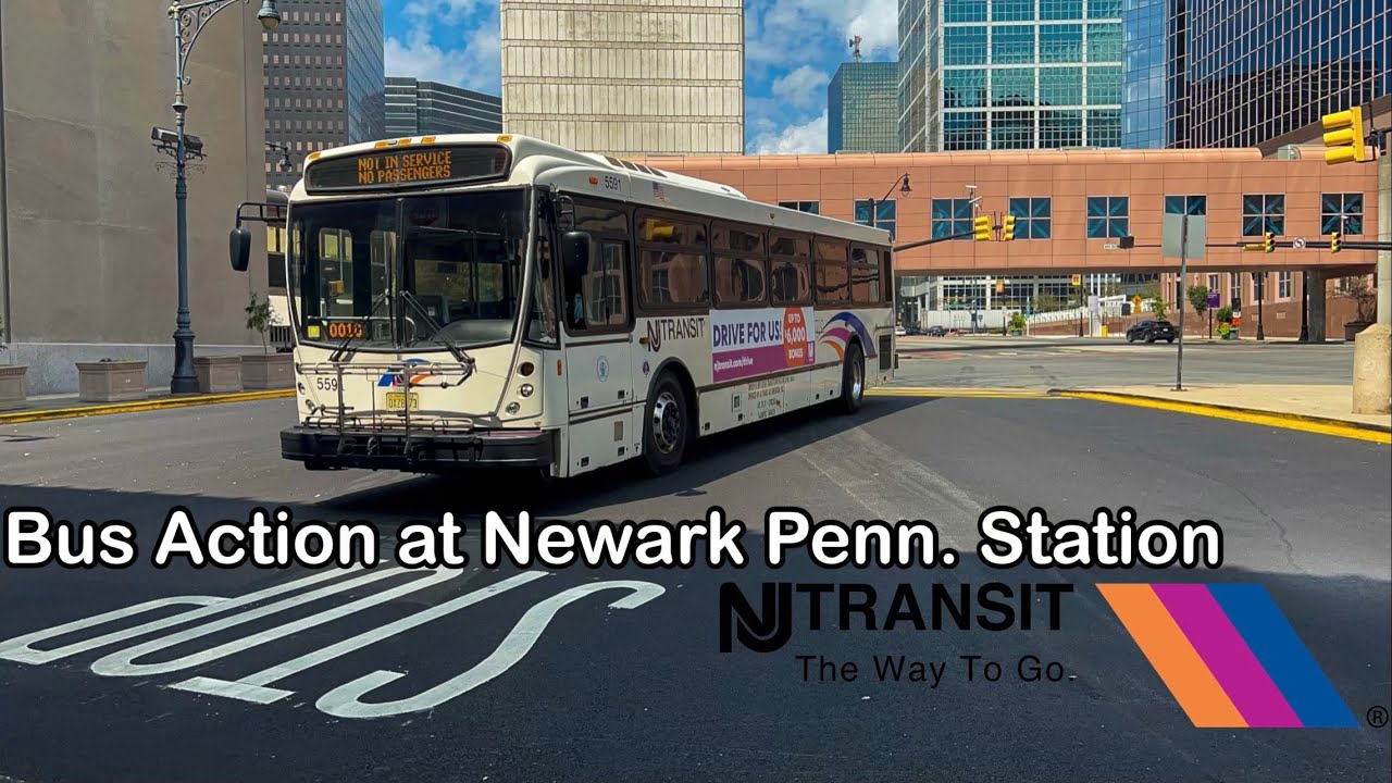 NJT Bus Operations at Newark Penn Station - YouTube