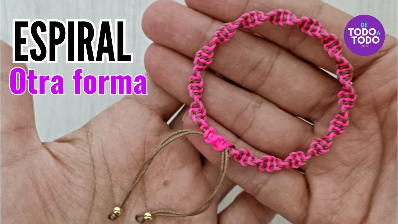 ⭐ Pulsera ESPIRAL con DOS COLORES 👉 Pulseira em macramé ESPIRAL. SPIRAL ...
