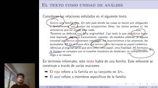 GD. Clase 10 - Gramática textual: la cohesión | Doovi