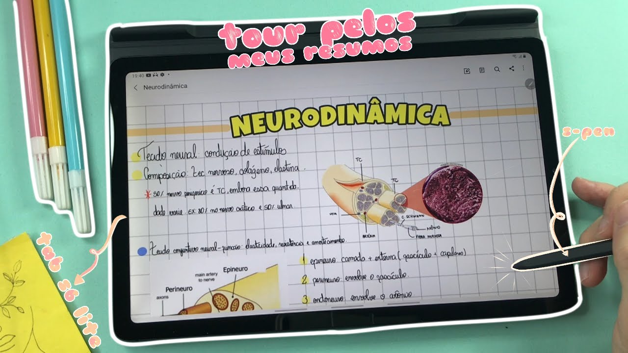 ⭐️ tour pelos meus resumos feitos no tablet samsung galaxy s6 lite ...