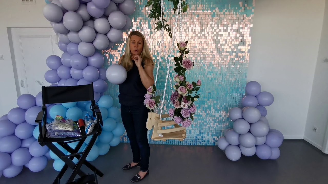 Colour tutorial for Baby Blue sequin wall set up - YouTube