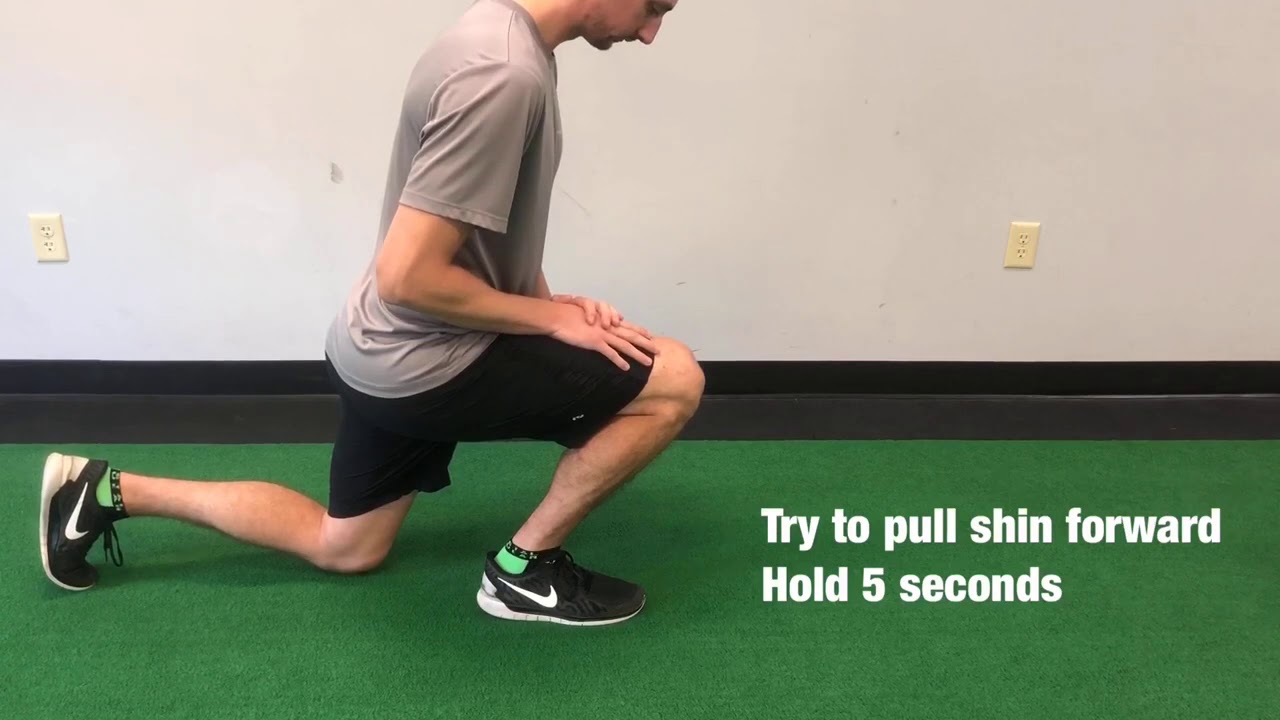 Dorsiflexion End Range Isometric - YouTube