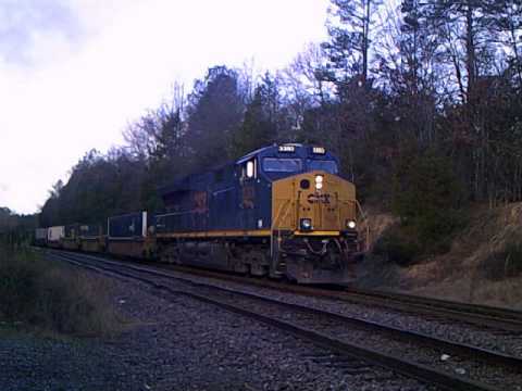 CSX Intermodal Train Q192 With CSX Locomotive 3393 At Catawba SC On The CSX Monroe Subdivision ...