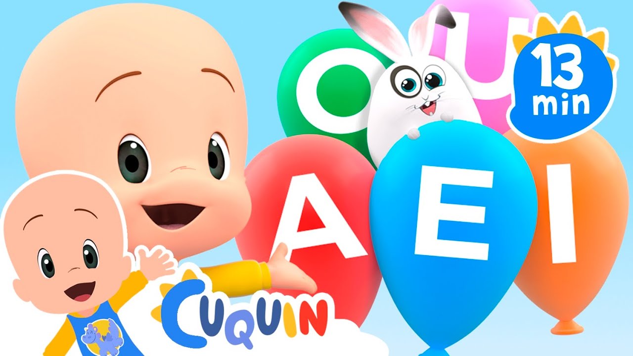 Balloons of Vowels and more educational videos - Cuquin and Friends ...