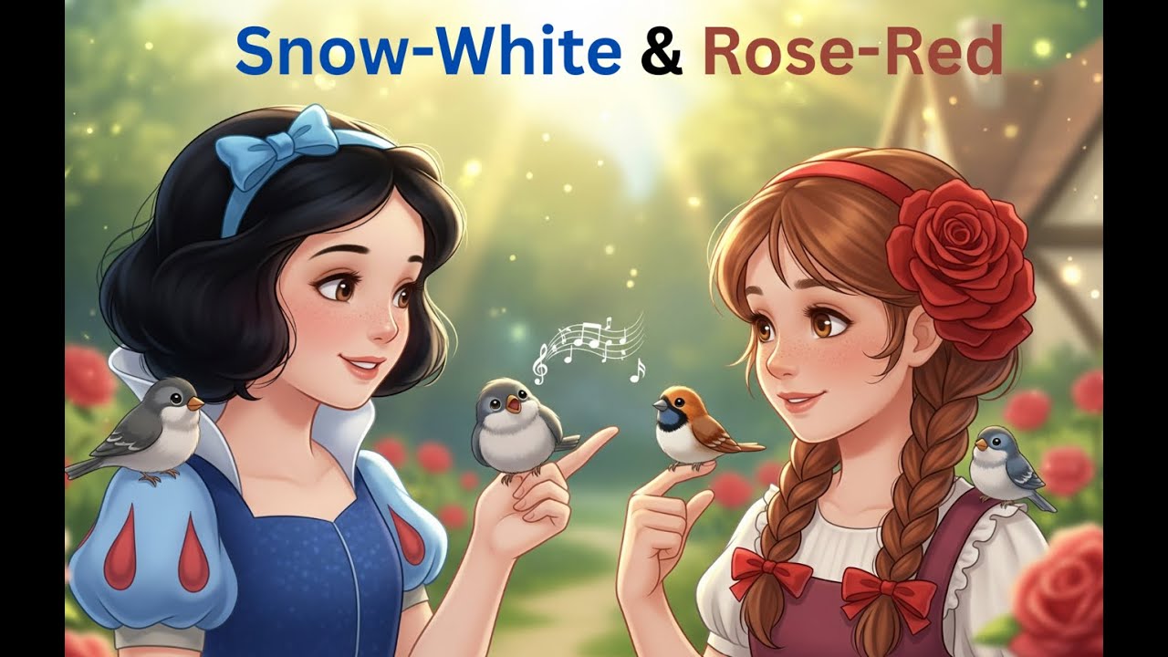 Snow-White & Rose-Red(Grimm's fairy tale)#storytime #kidsstory # ...