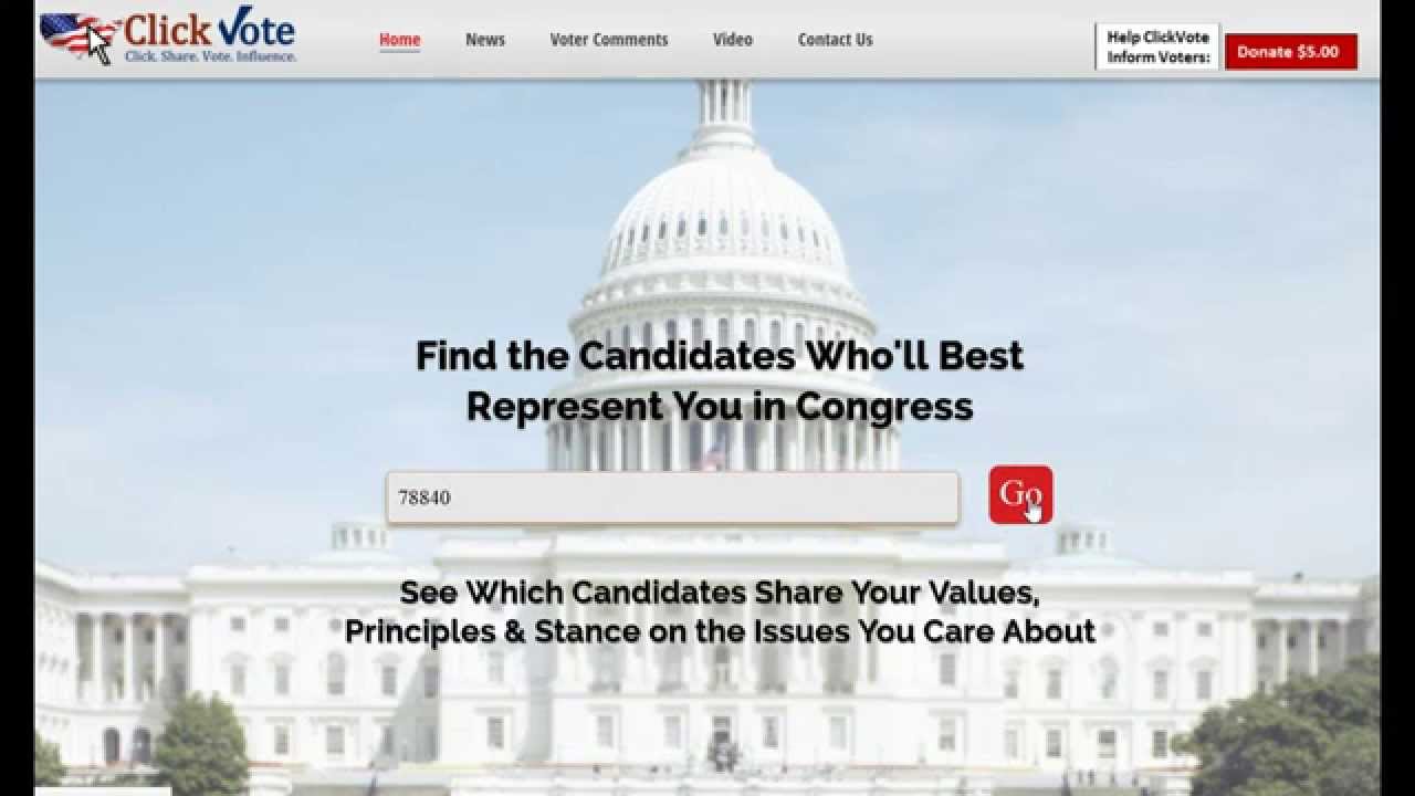 www.ClickVote.com - Compare Candidates for Congress in 2014 Election ...